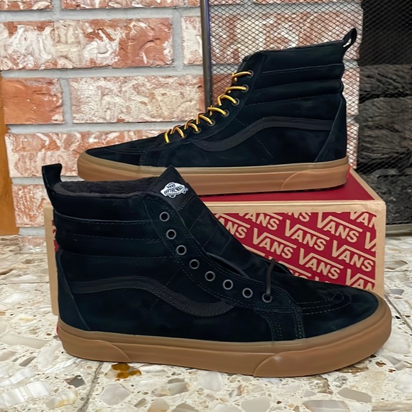 Vans | Shoes | Vans Sk8 Hi Mte Black Gum Faux Fur | Poshmark
